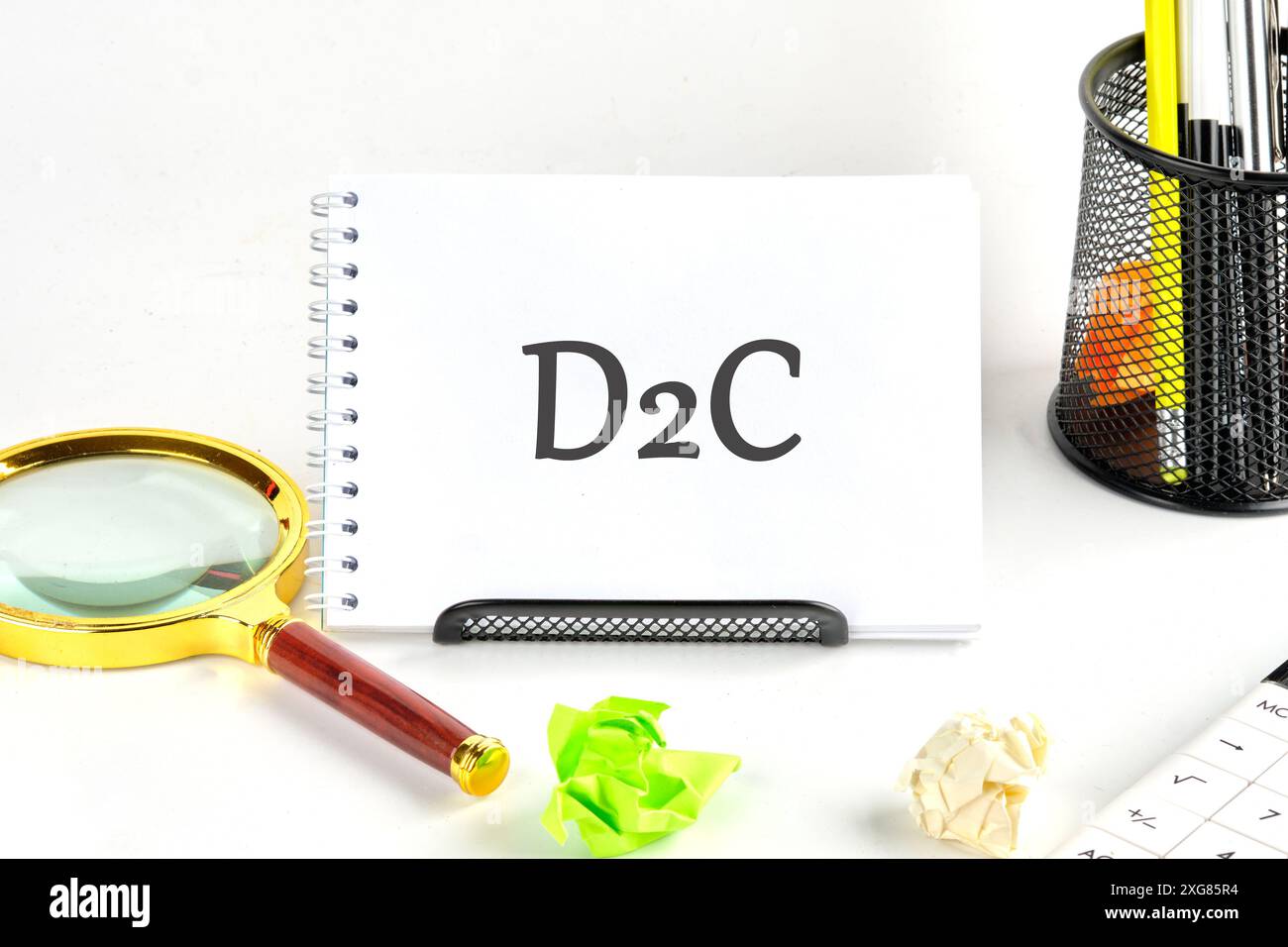 D2C word written D2C short for Direct to Consumer. Business concept ...