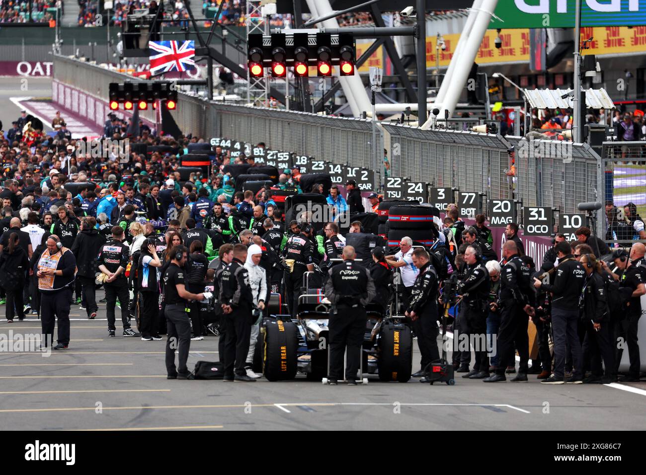 Silverstone, UK. 07th July, 2024. Grid atmosphere - Apex F1. Formula 1 ...