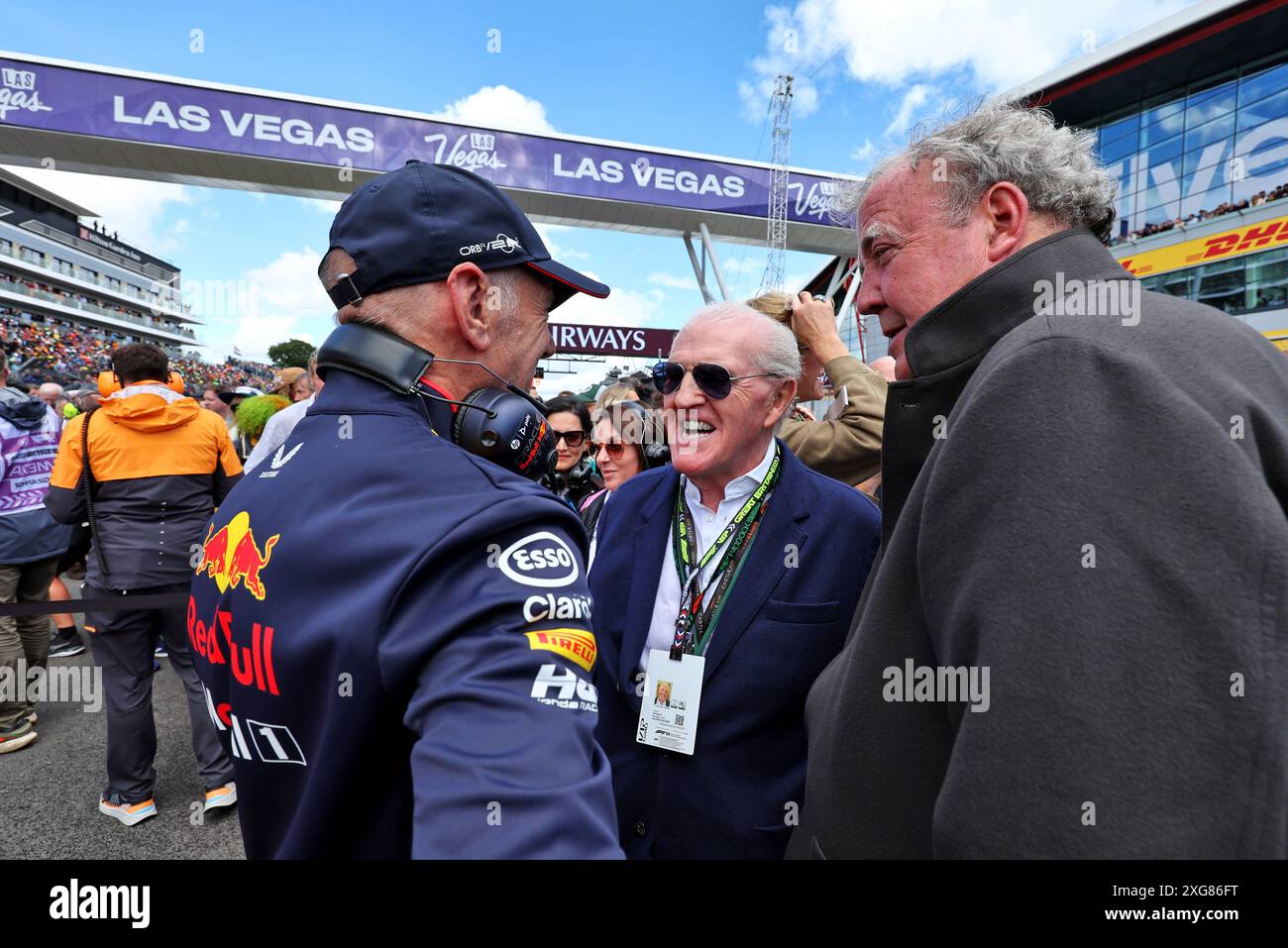 Silverstone, UK. 07th July, 2024. (L to R): Adrian Newey (GBR) Red Bull ...