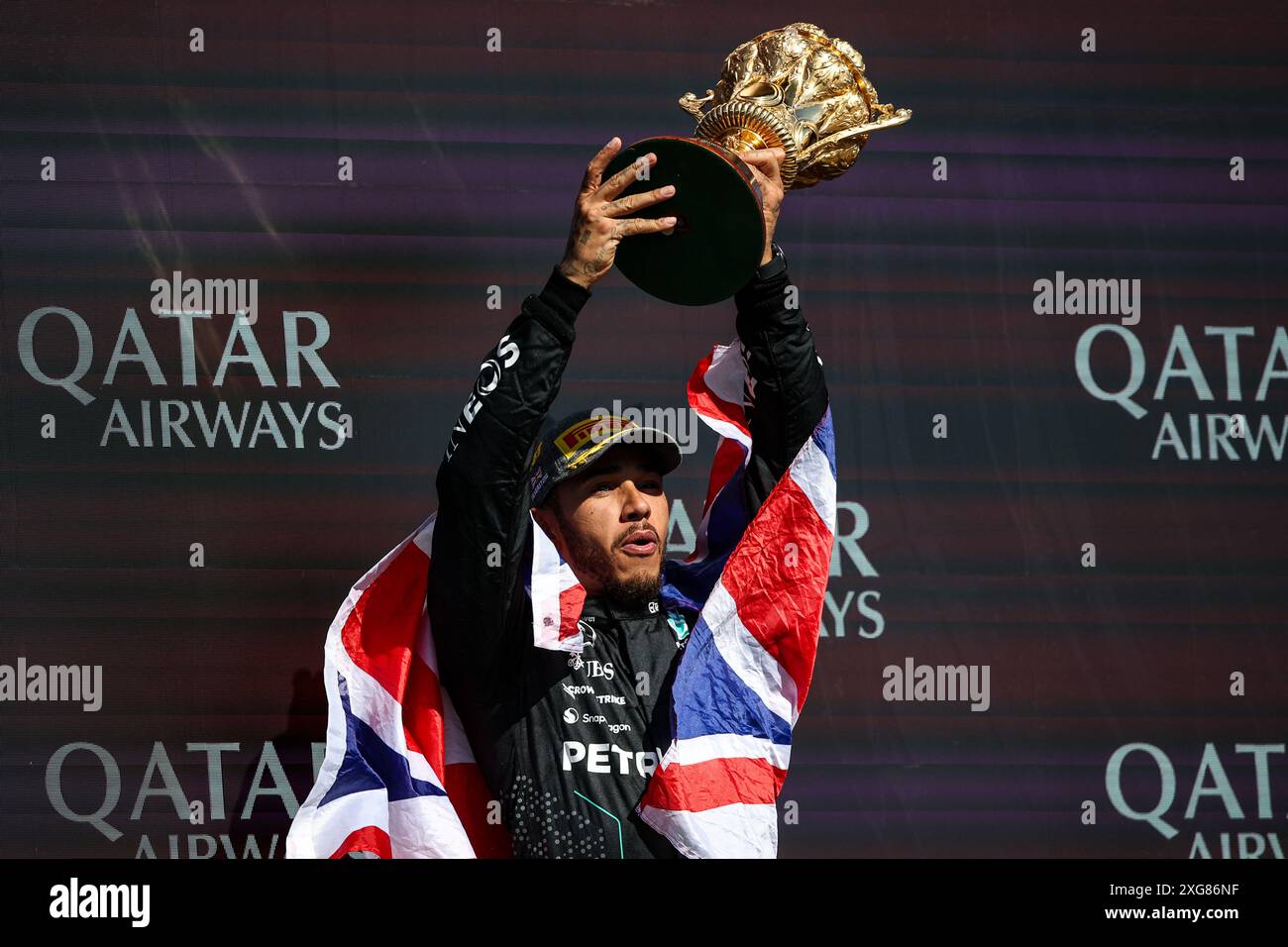 HAMILTON Lewis (gbr), Mercedes AMG F1 Team W15, portrait celebration ...