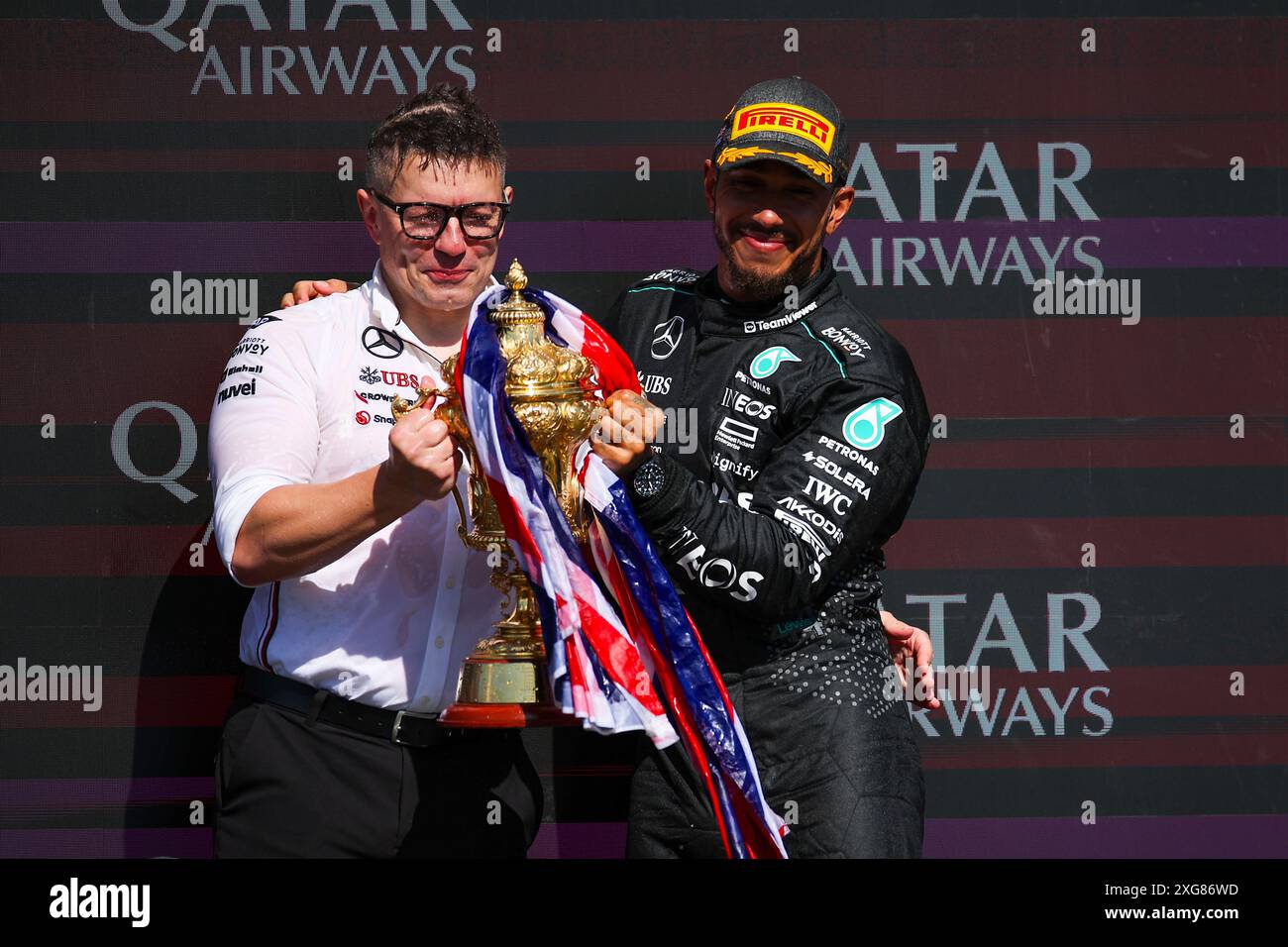 Silverstone,UK. 07th July, 2024. HAMILTON Lewis (gbr), Mercedes AMG F1 ...