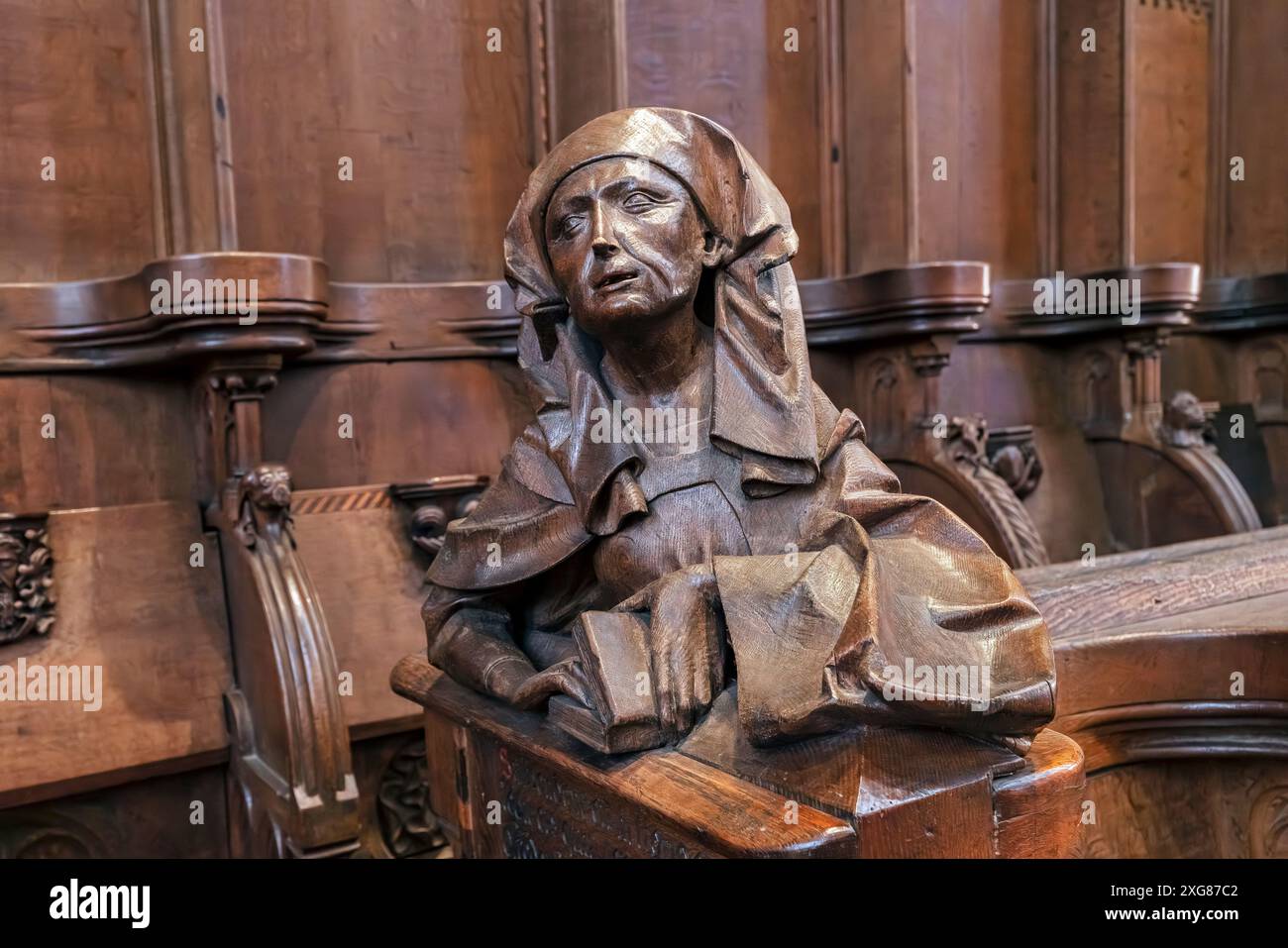 Bust of Hellespontae Sibil from around 1470 by sculptor Jörg Syrlin the ...