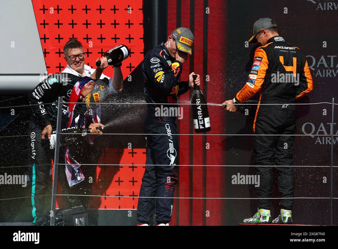 Silverstone, UK. 07th July, 2024. Race winner Lewis Hamilton (GBR ...