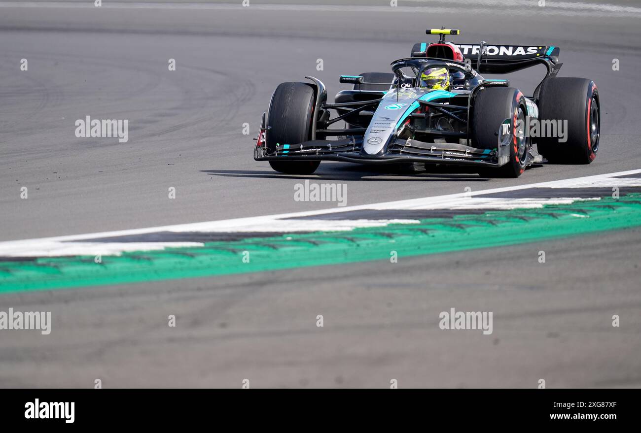 Mercedes driver Lewis Hamilton during the British Grand Prix at ...