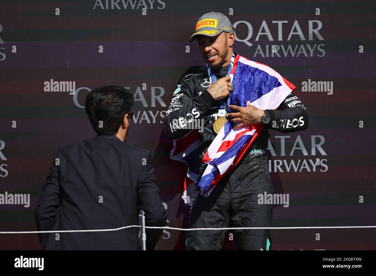 HAMILTON Lewis (gbr), Mercedes AMG F1 Team W15, portrait and BEN SULAYEM Mohammed (uae ...