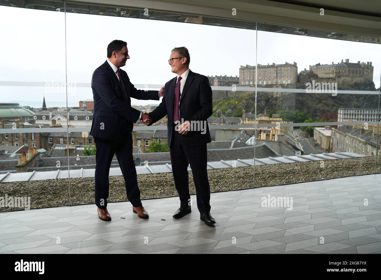 Prime Minister Sir Keir Starmer and Scottish Labour Leader Anas Sarwar ...
