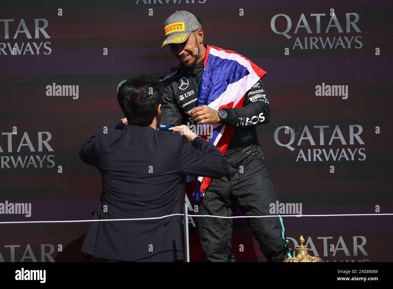 HAMILTON Lewis (gbr), Mercedes AMG F1 Team W15, portrait and BEN SULAYEM Mohammed (uae ...