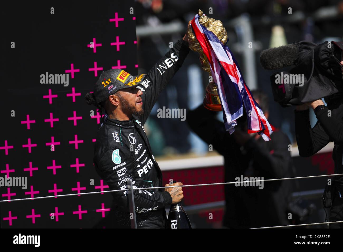 HAMILTON Lewis (gbr), Mercedes AMG F1 Team W15, portrait podium during ...
