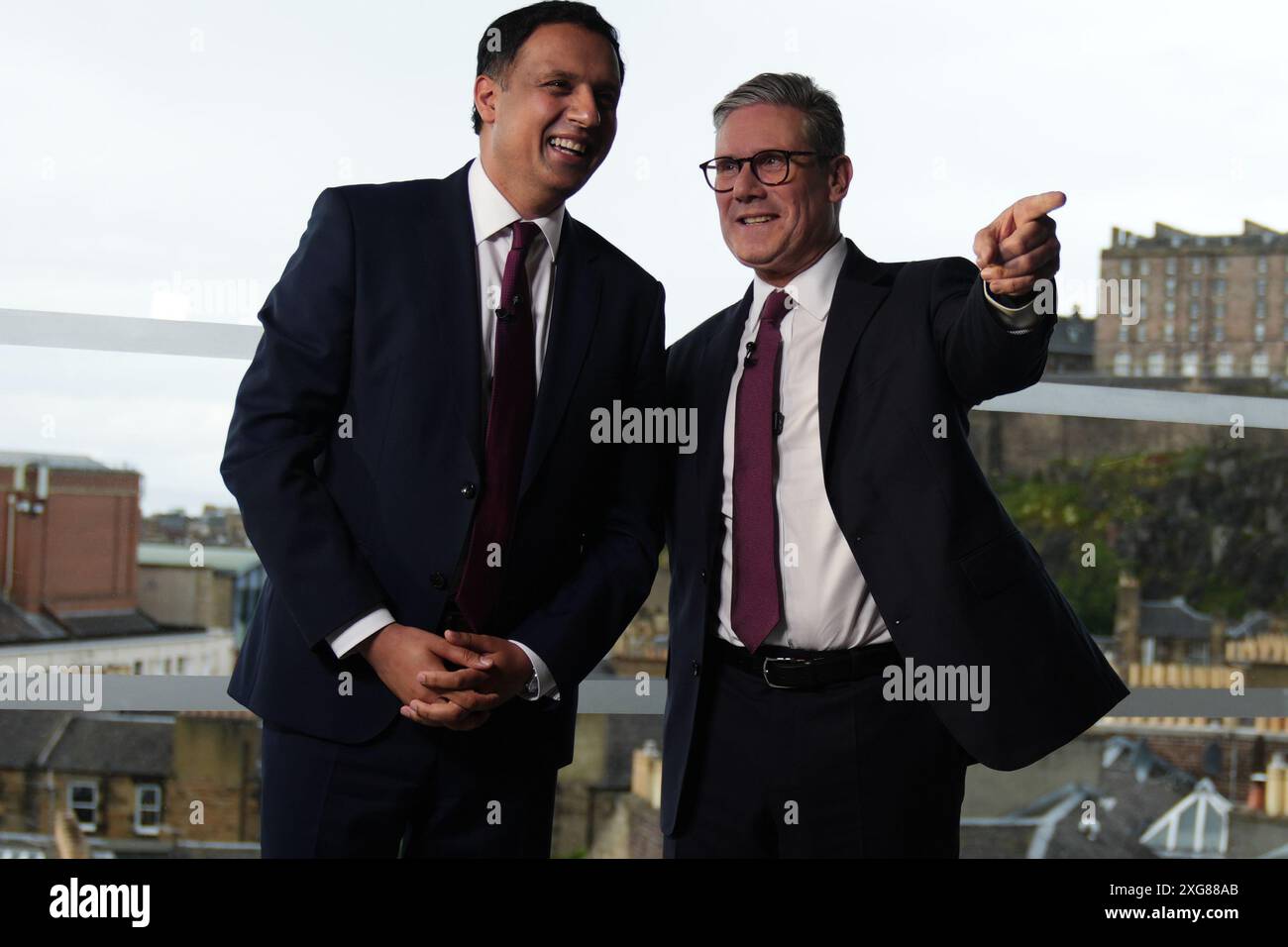 Prime Minister Sir Keir Starmer, Scottish Labour Leader Anas Sarwar ...