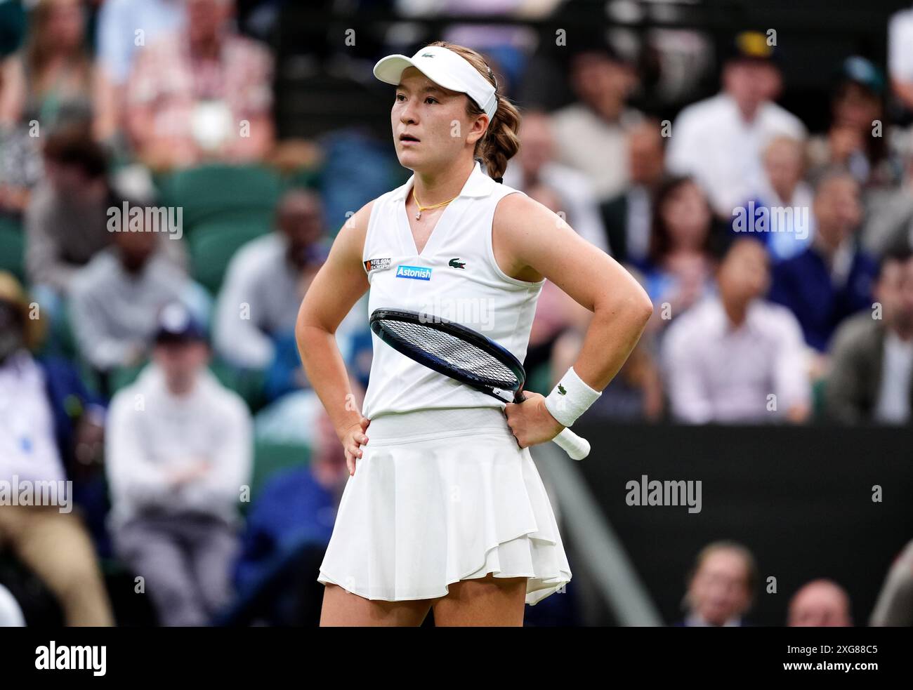Lulu Sun reacts during her match against Emma Raducanu (not pictured ...
