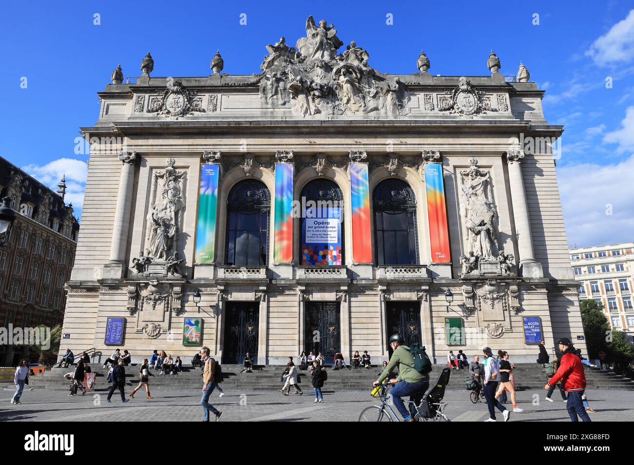 Lille Opera House, from the early 20th century, in the neoclassical ...