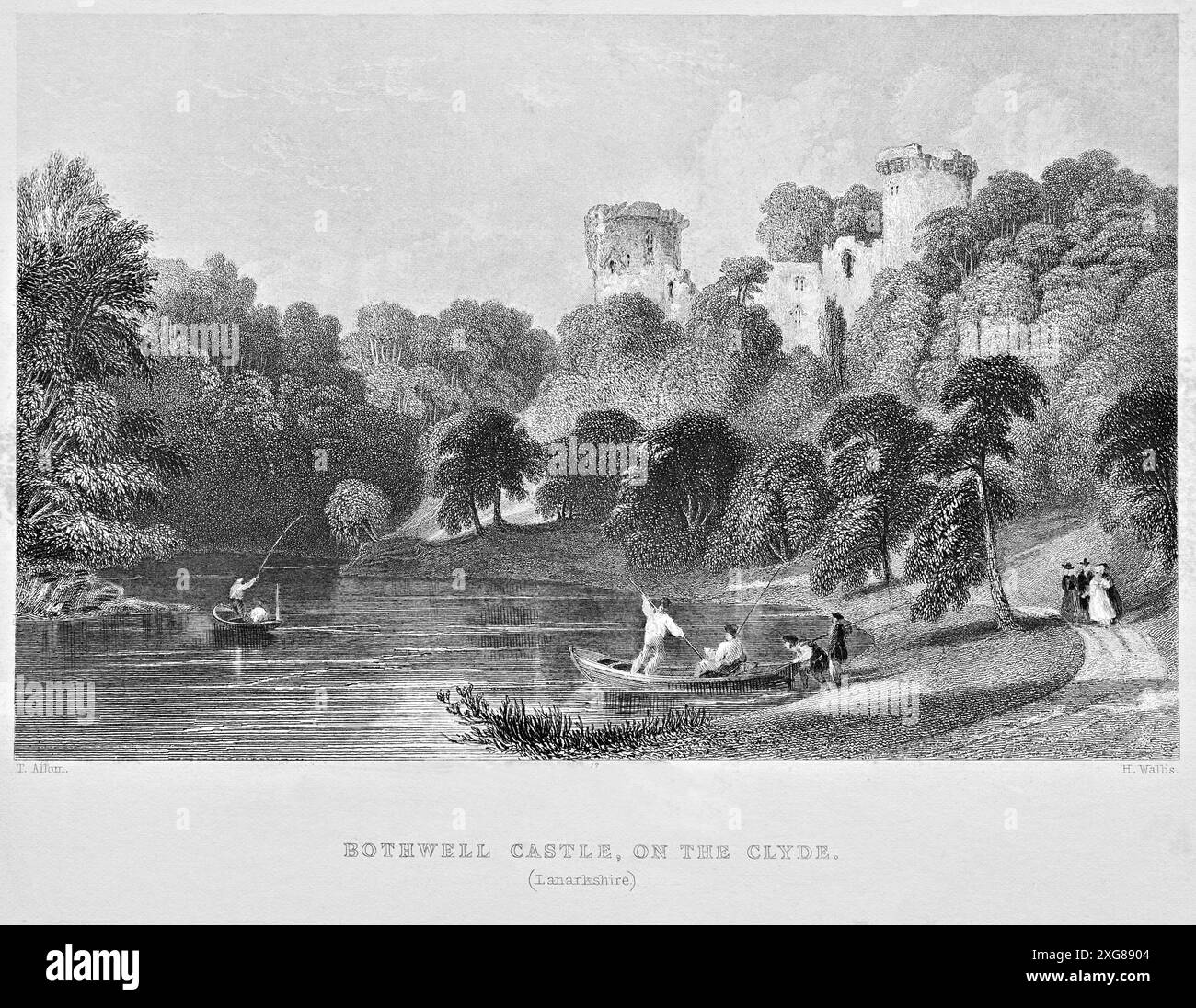 Bothwell castle illustration hi-res stock photography and images - Alamy