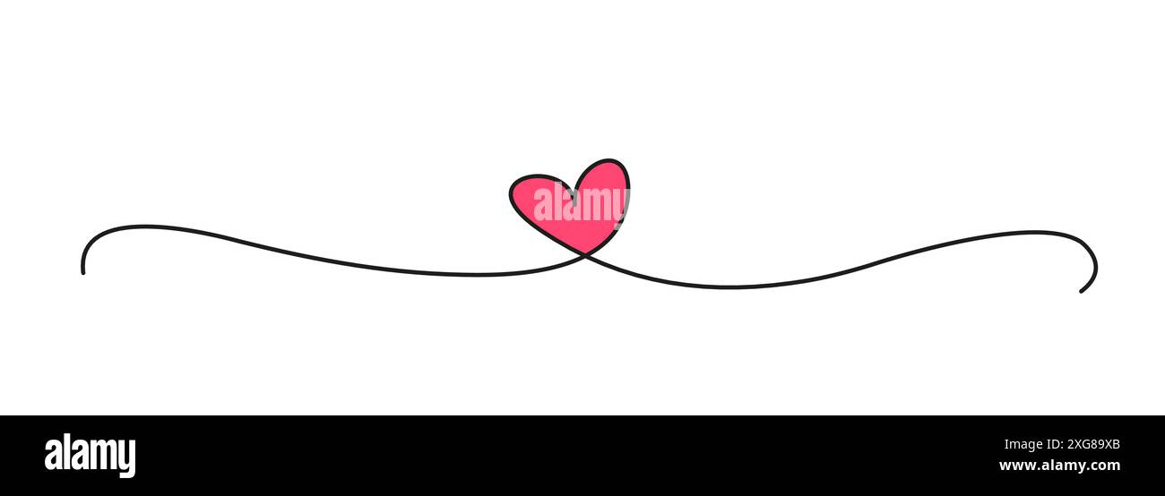 Hand drawn heart line. Heart shape outline Stock Vector Image & Art - Alamy