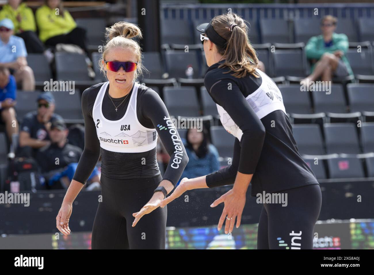Gstaad Switzerland, 07/07/2024: Megan Krapt (USA) congratulates Terese ...