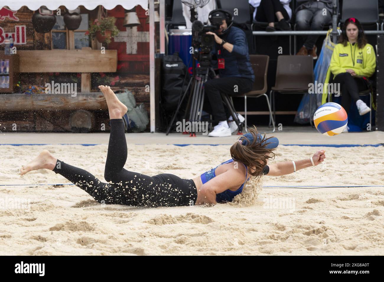 Gstaad Switzerland, 07/07/2024: Kristen Nuss (USA) in action during ...