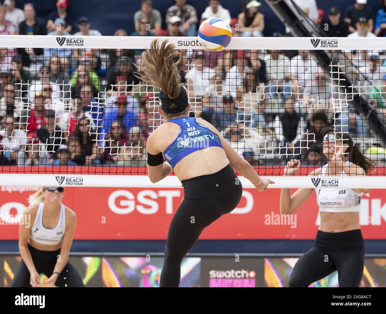 Gstaad Switzerland, 07/07/2024: Kristen Nuss (USA) in action during ...