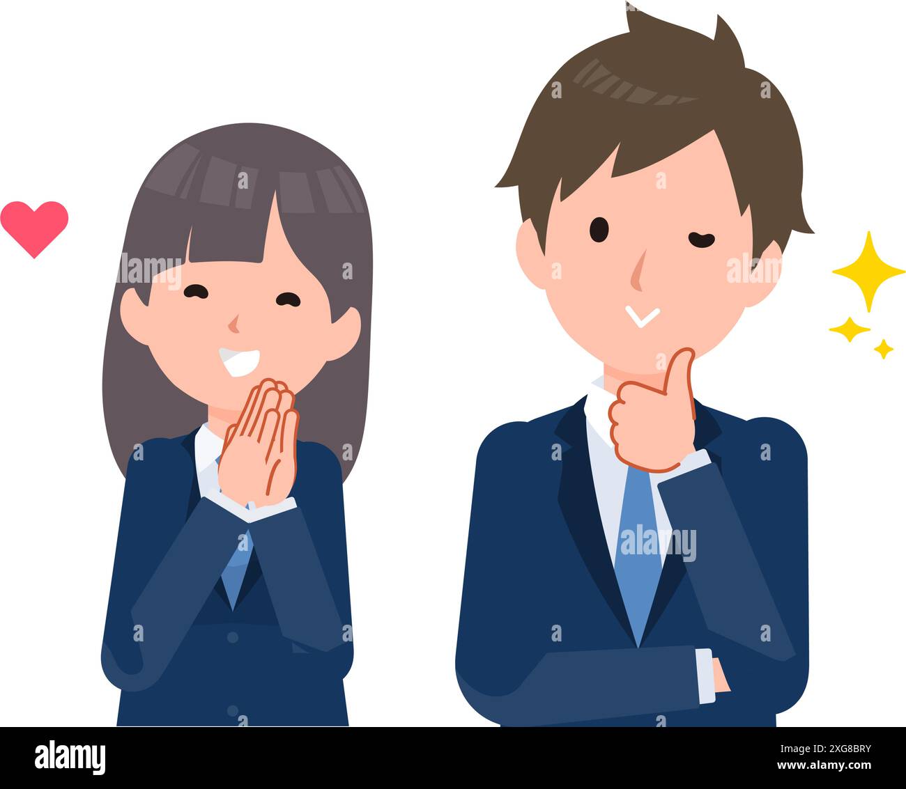 Male and female students wearing navy blue blazers. Reactions when ...