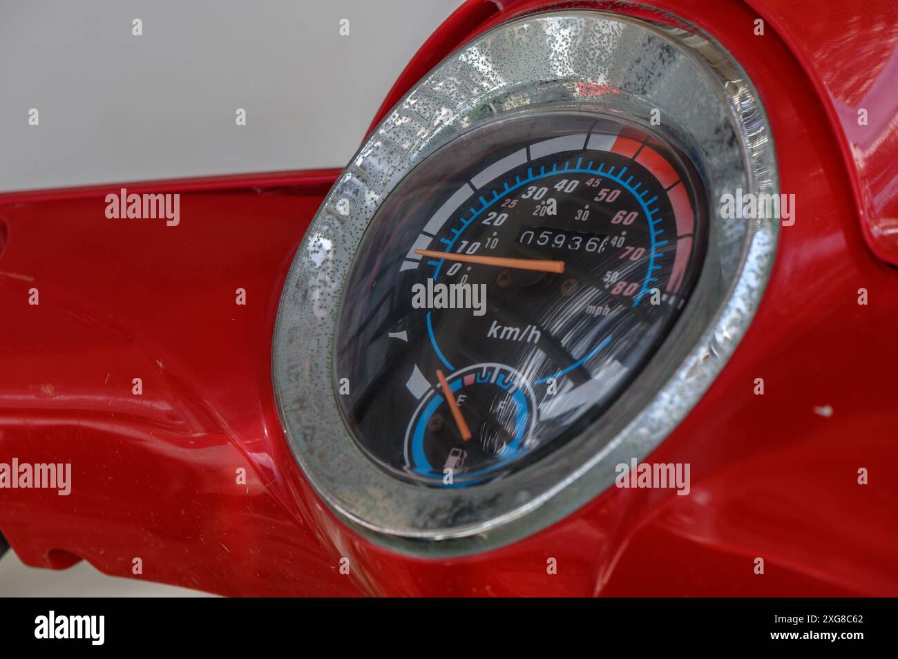 speedometer and instrument panel on a scooter Stock Photo - Alamy