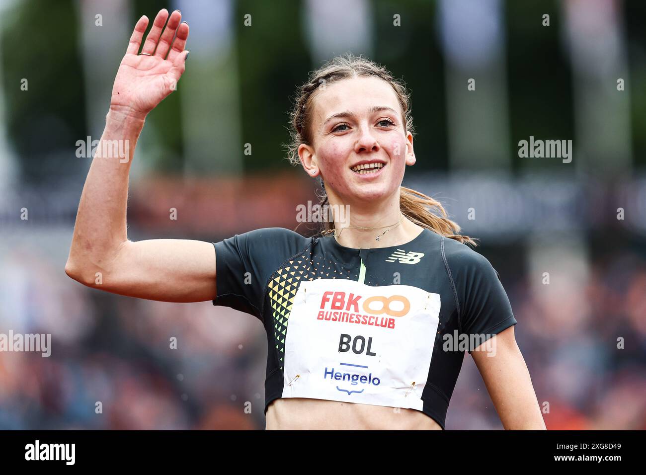 HENGELO - Femke Bol (NED) in action in the 400 meters during the FBK ...