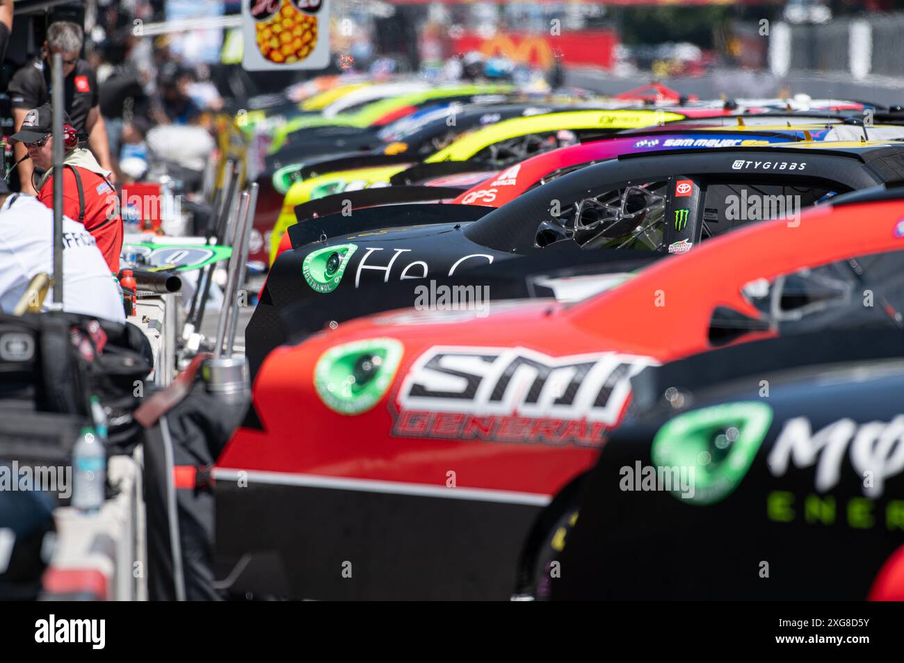 NASCAR Chicago Street race, Grant Park 165, first day of street racing ...