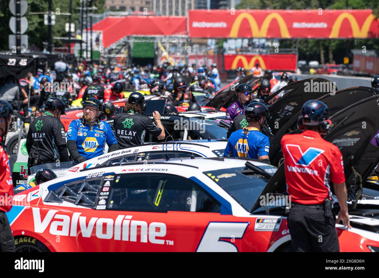 NASCAR Chicago Street race, Grant Park 165, first day of street racing ...