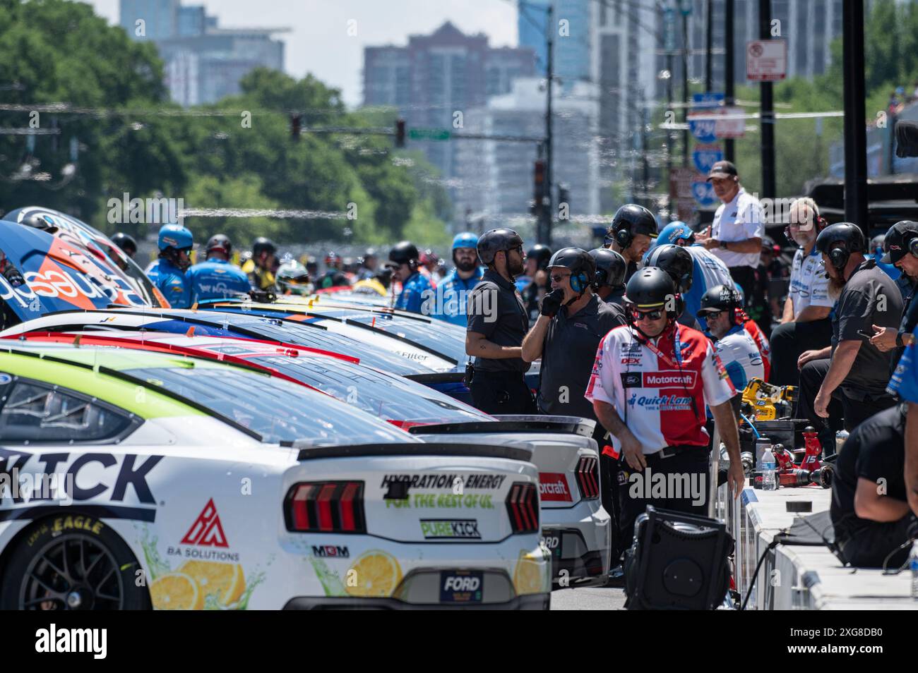 NASCAR Chicago Street race, Grant Park 165, first day of street racing ...