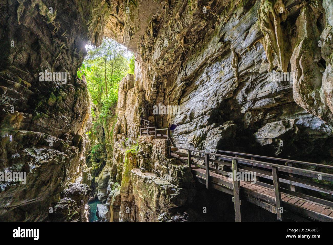Marvelous scenery at the Grotte del Bussento WWF Oasis, near Morigerati ...