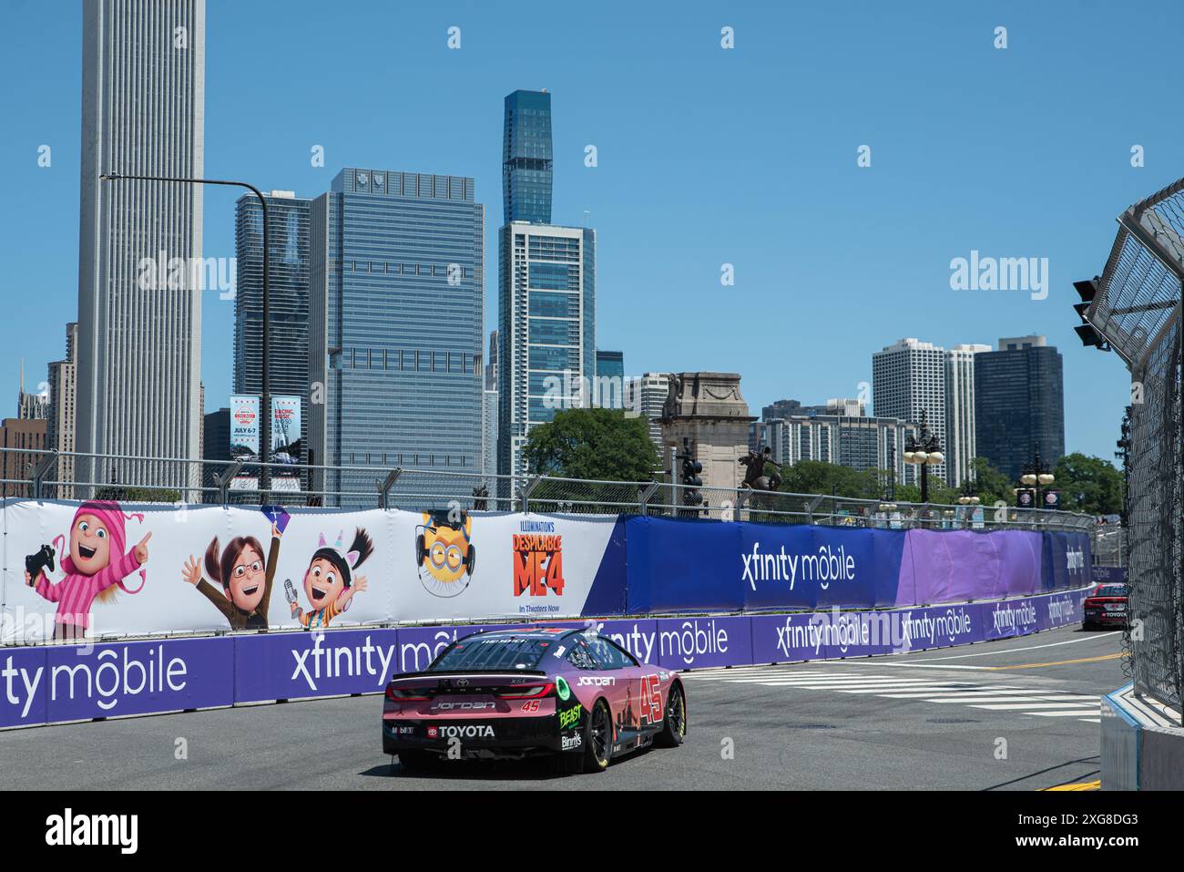 NASCAR Chicago Street race, Grant Park 165, first day of street racing ...