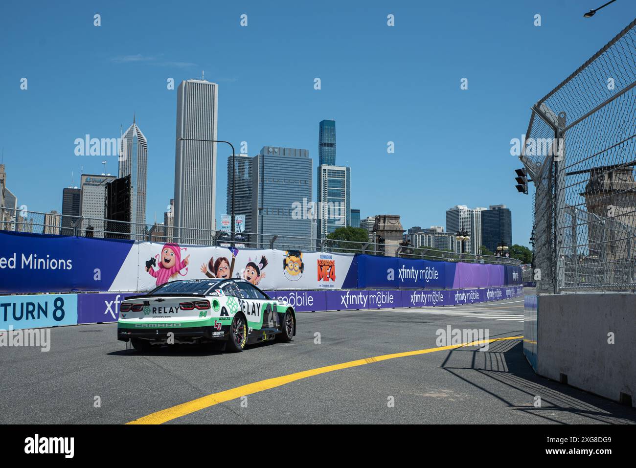 NASCAR Chicago Street race, Grant Park 165, first day of street racing ...