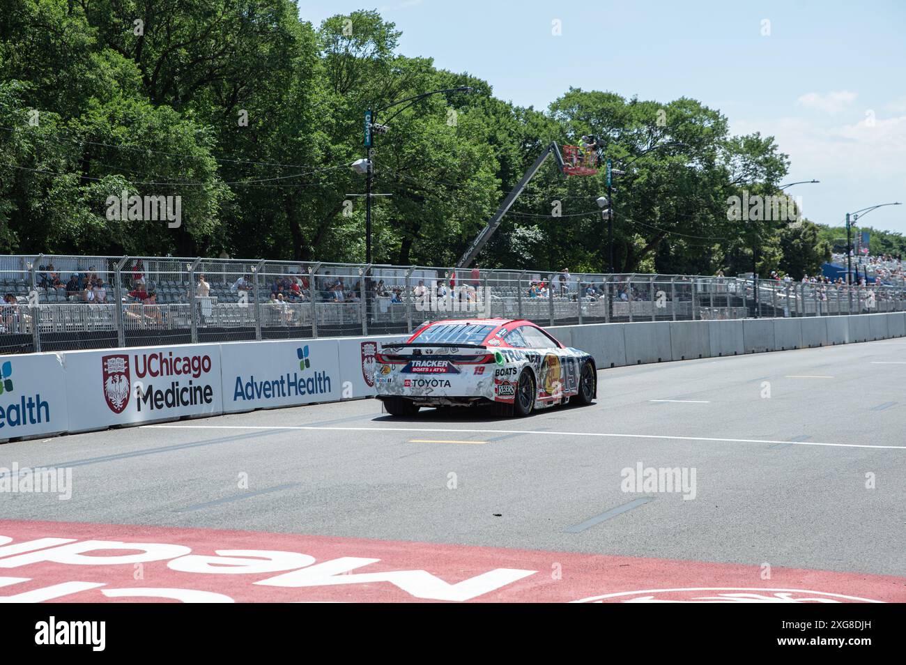 NASCAR Chicago Street race, Grant Park 165, first day of street racing ...