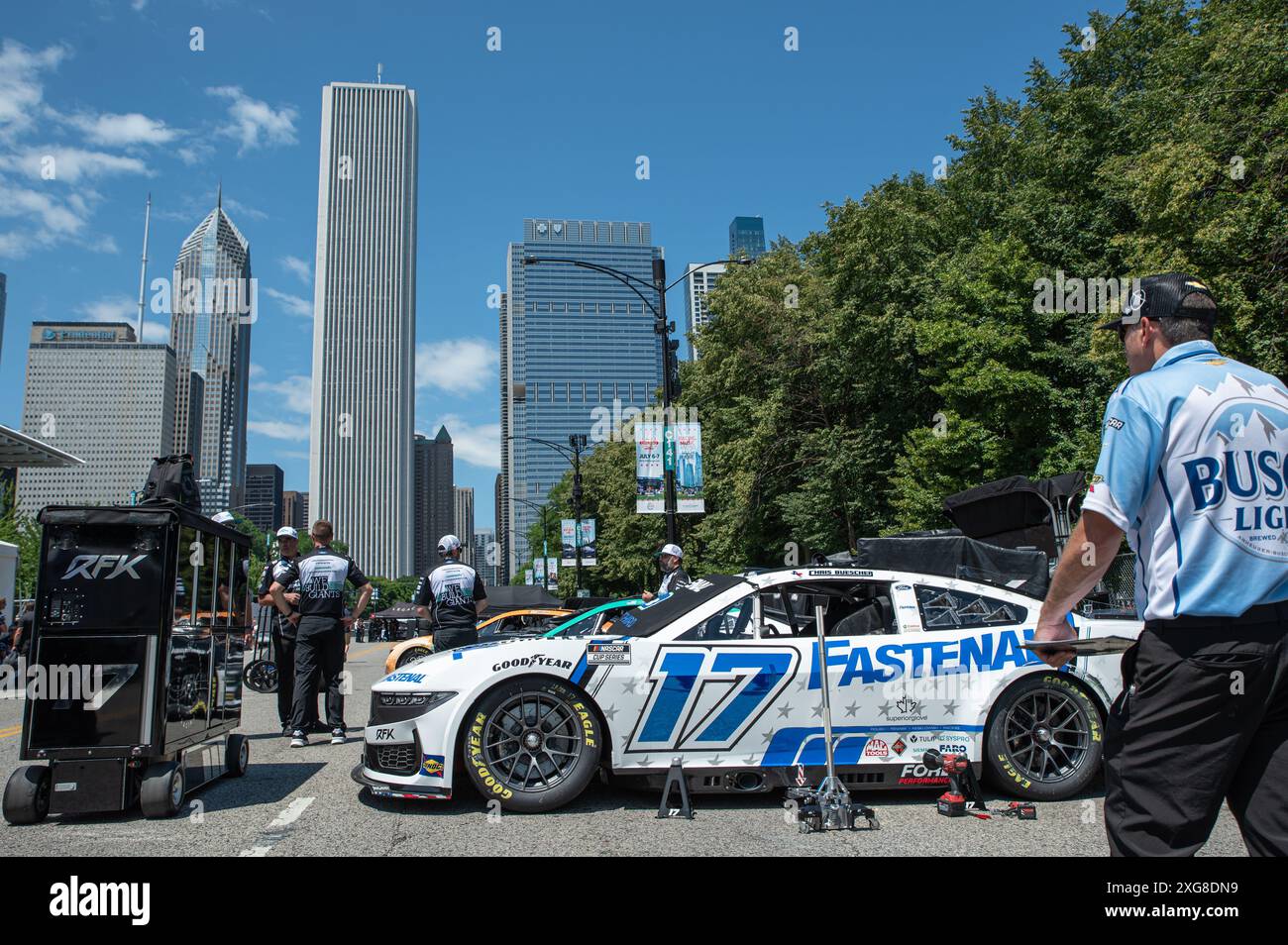 NASCAR Chicago Street race, Grant Park 165, first day of street racing ...
