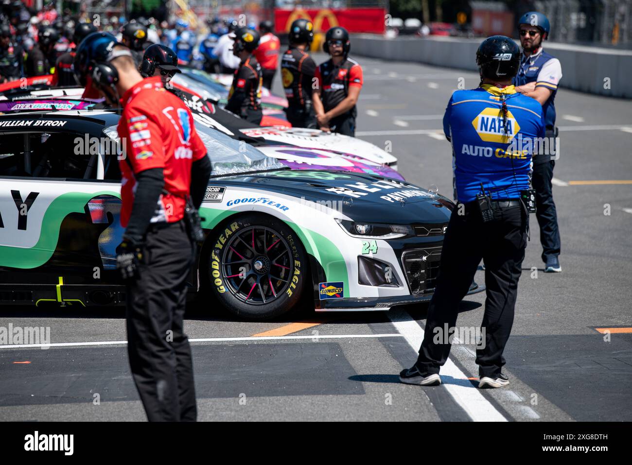 NASCAR Chicago Street race, Grant Park 165, first day of street racing ...
