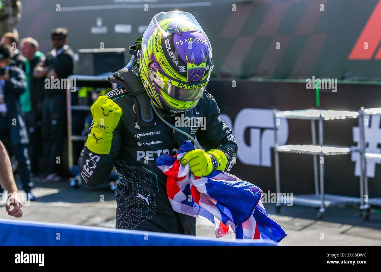 Silverstone, UK. 07th July, 2024. Lewis Hamilton 44 (GBR), Mercedes AMG ...