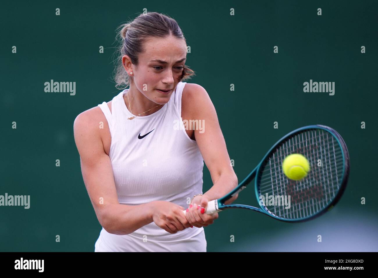 Isabelle Lacy on day seven of the 2024 Wimbledon Championships at the ...