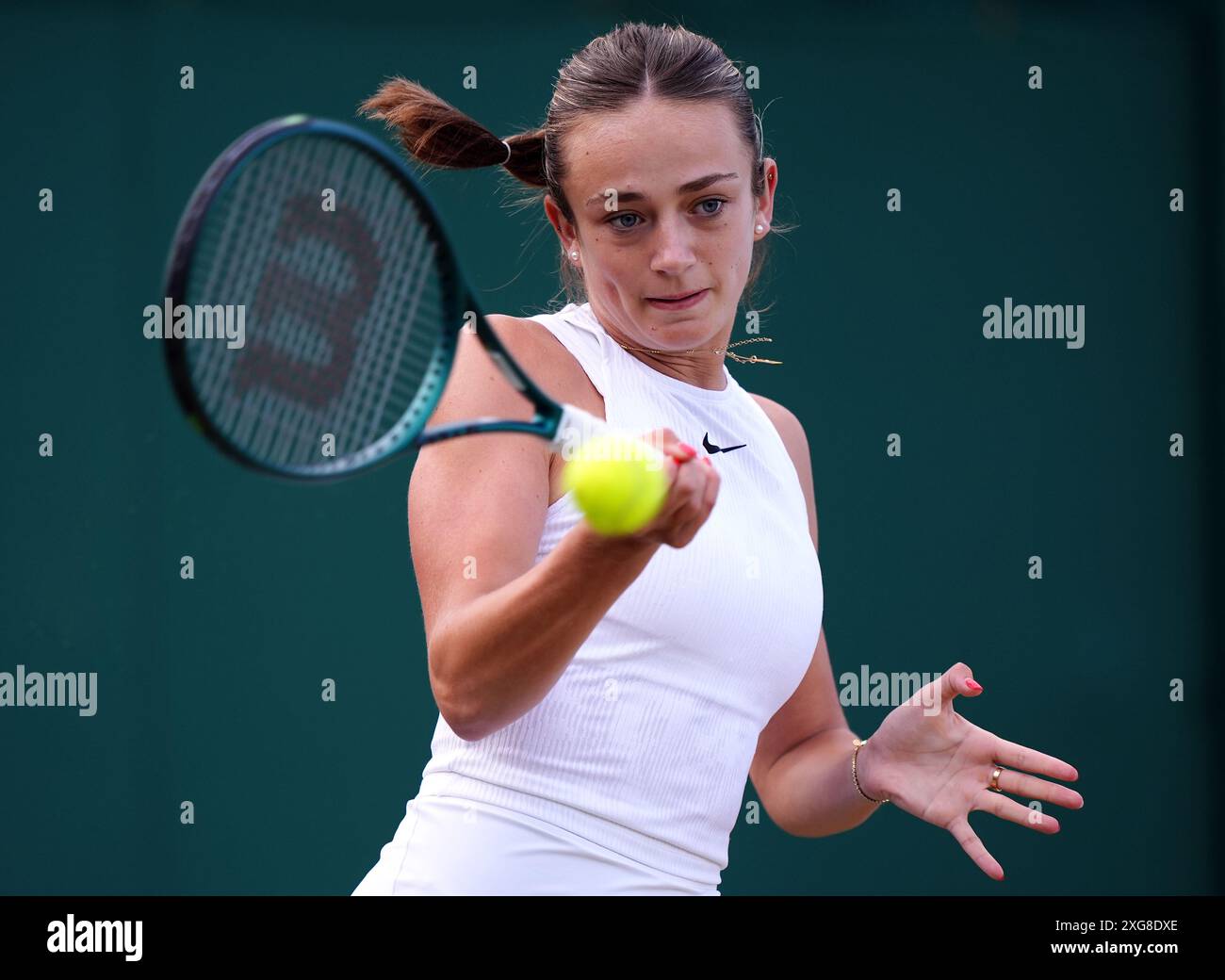 Isabelle Lacy on day seven of the 2024 Wimbledon Championships at the ...