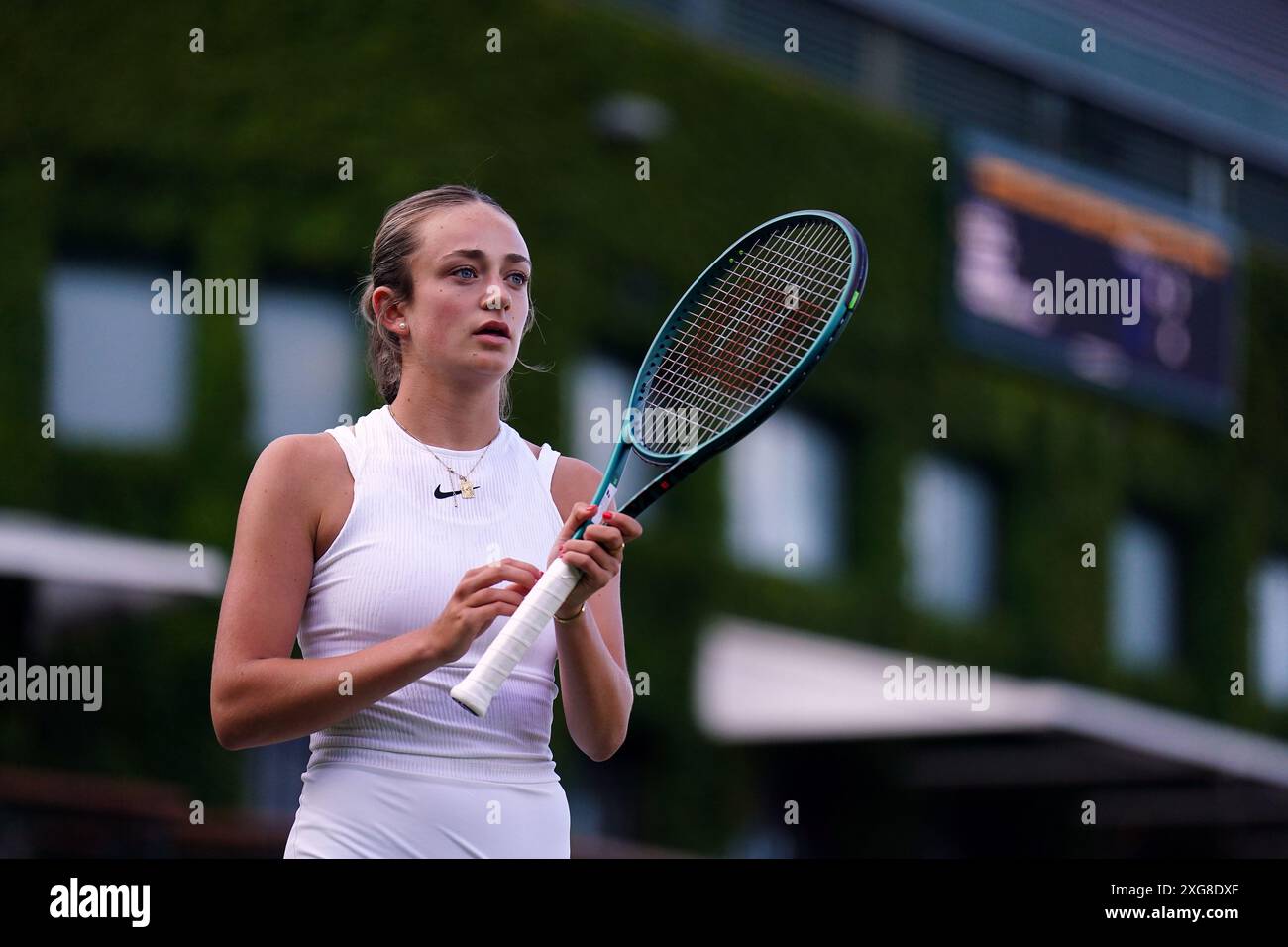 Isabelle Lacy on day seven of the 2024 Wimbledon Championships at the ...