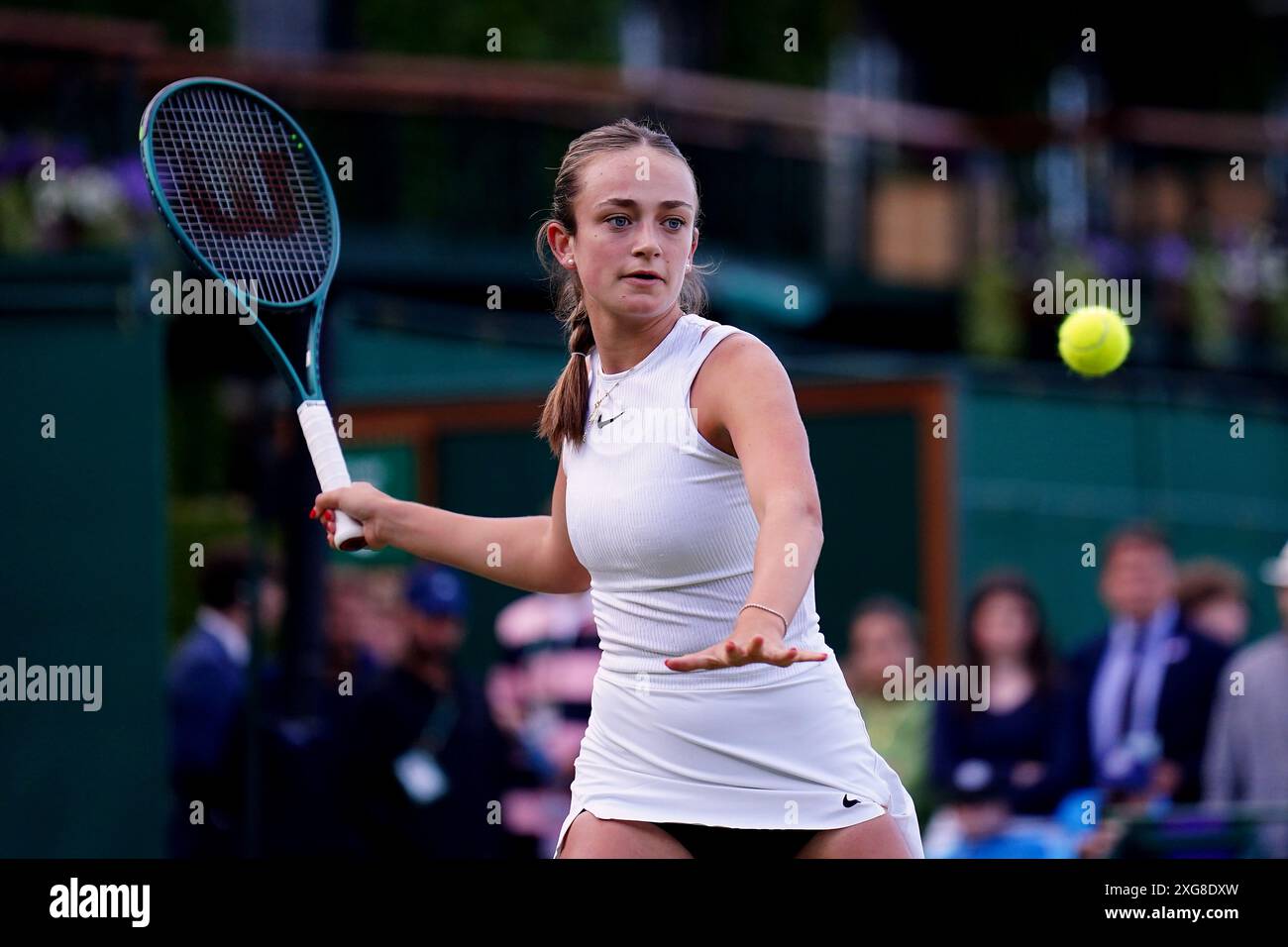 Isabelle Lacy on day seven of the 2024 Wimbledon Championships at the ...