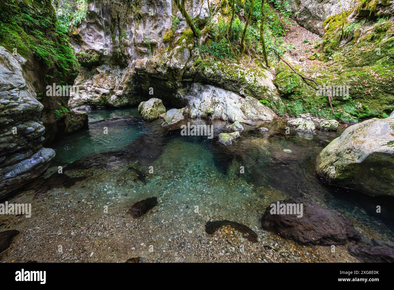 Marvelous scenery at the Grotte del Bussento WWF Oasis, near Morigerati ...