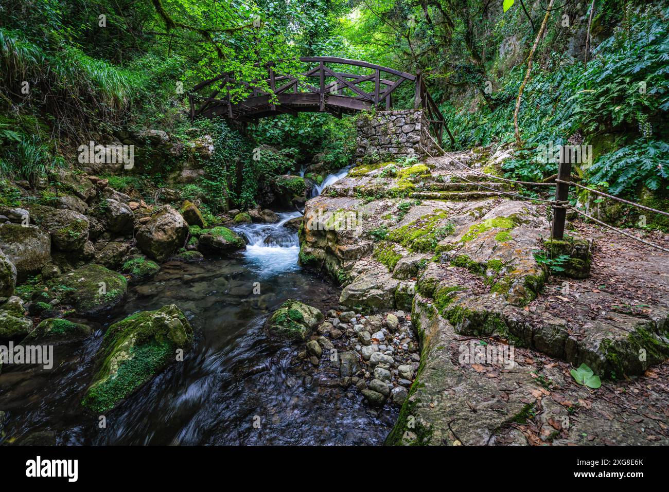 Marvelous scenery at the Grotte del Bussento WWF Oasis, near Morigerati ...