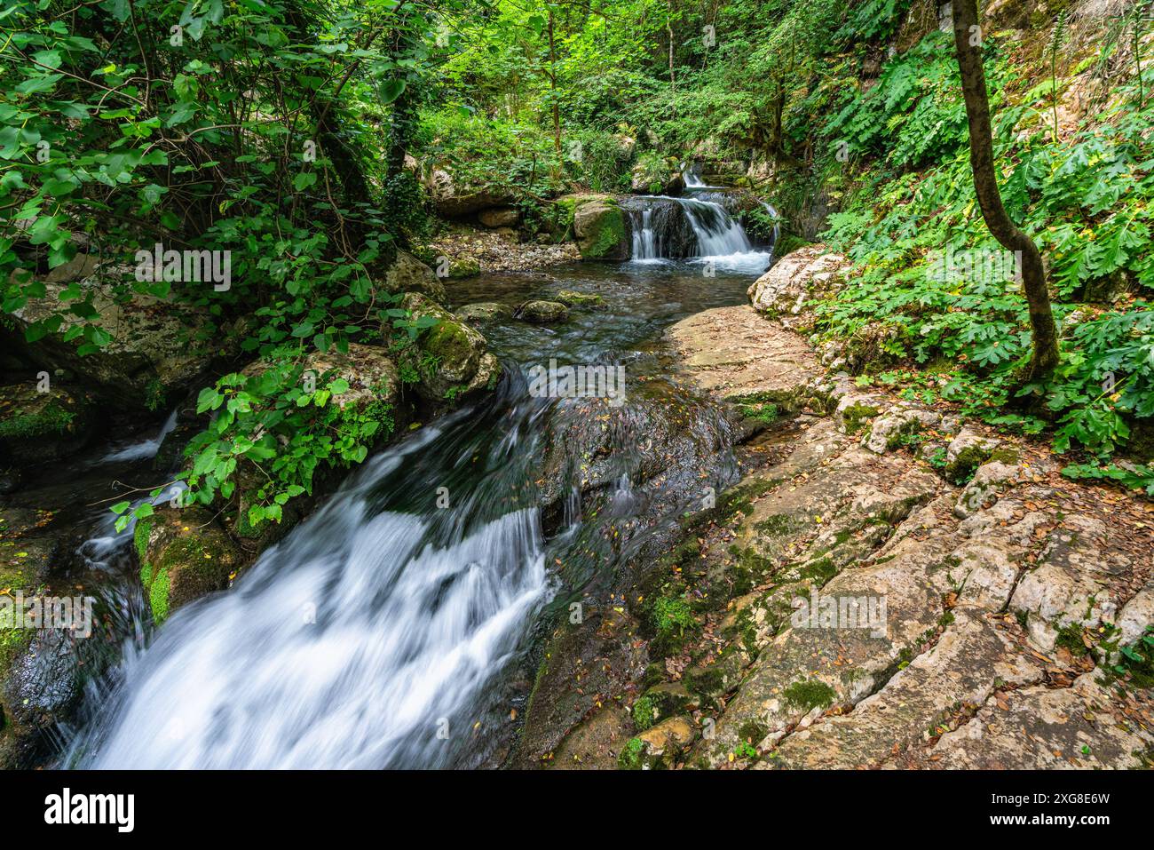 Marvelous scenery at the Grotte del Bussento WWF Oasis, near Morigerati ...