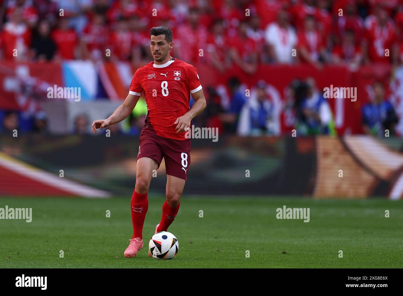 Remo Freuler of Switzerland in action during the Uefa Euro 2024 quarter ...