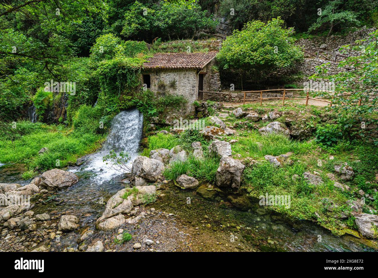 Marvelous scenery at the Grotte del Bussento WWF Oasis, near Morigerati ...