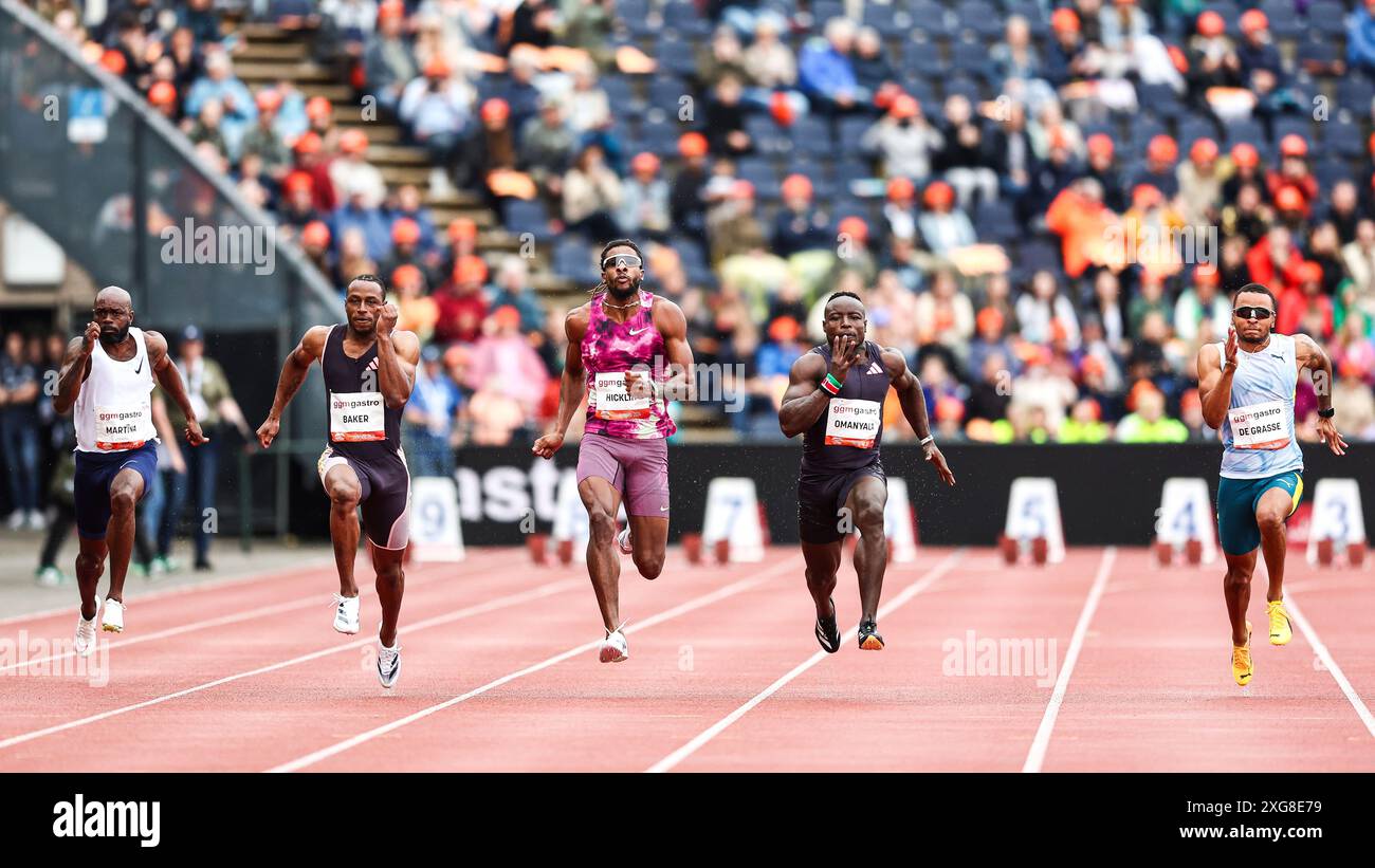HENGELO - (l-r) Churandy Martina (NED), Ronnie Baker (USA), Brandon ...