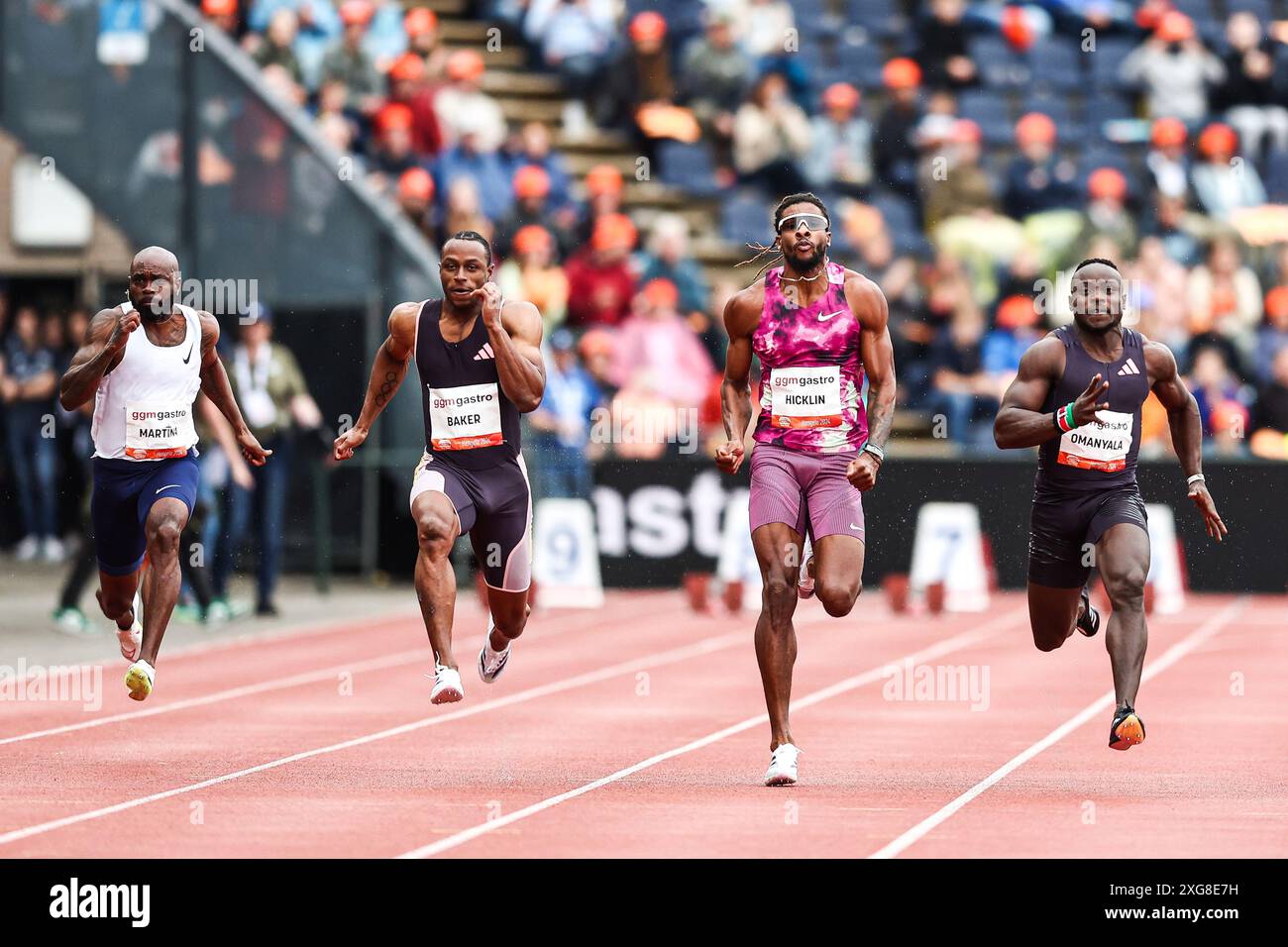 HENGELO - (l-r) Churandy Martina (NED), Ronnie Baker (USA), Brandon ...