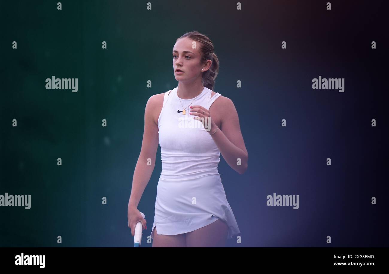 Isabelle Lacy on day seven of the 2024 Wimbledon Championships at the ...