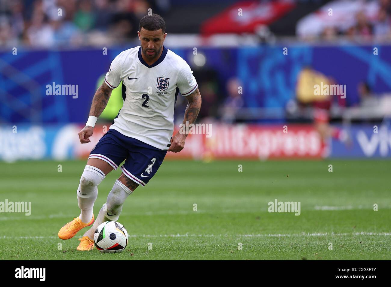 Kyle Walker of England in action during the Uefa Euro 2024 quarter ...
