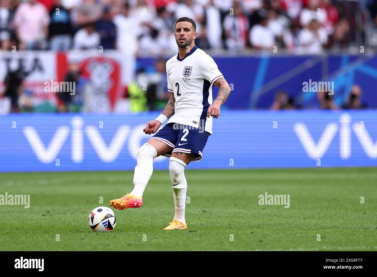Kyle Walker of England in action during the Uefa Euro 2024 quarter ...