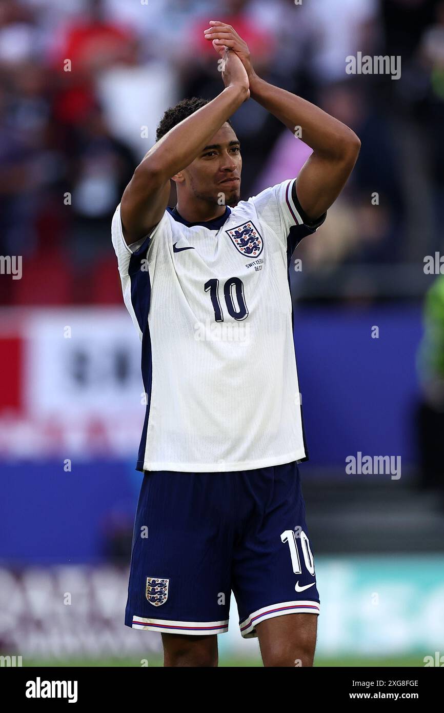 Jude Bellingham of England celebrates at the end of the Uefa Euro 2024 ...