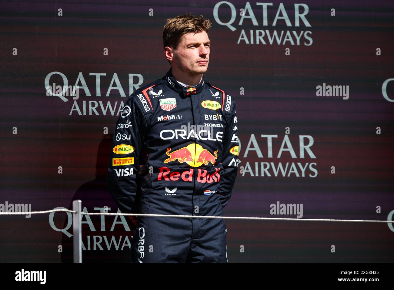 VERSTAPPEN Max (ned), Red Bull Racing RB20, portrait podium during the ...