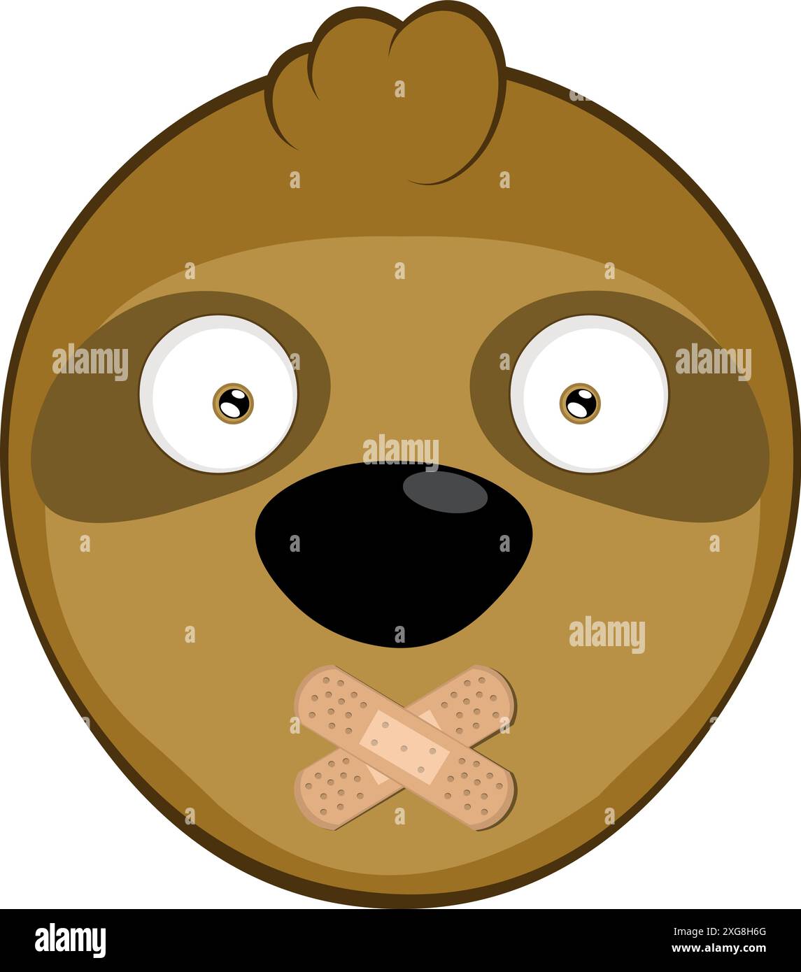 Sloth face close up Stock Vector Images - Alamy